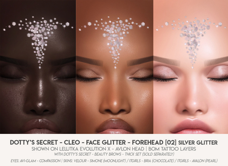 Second Life Marketplace - Dotty's Secret - Cleo - Face Glitter [LELUTKA ...